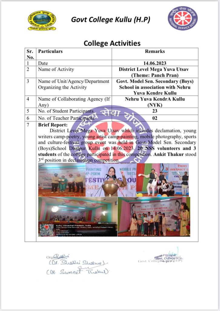 Gallery | GC Kullu, Himachal Pradesh