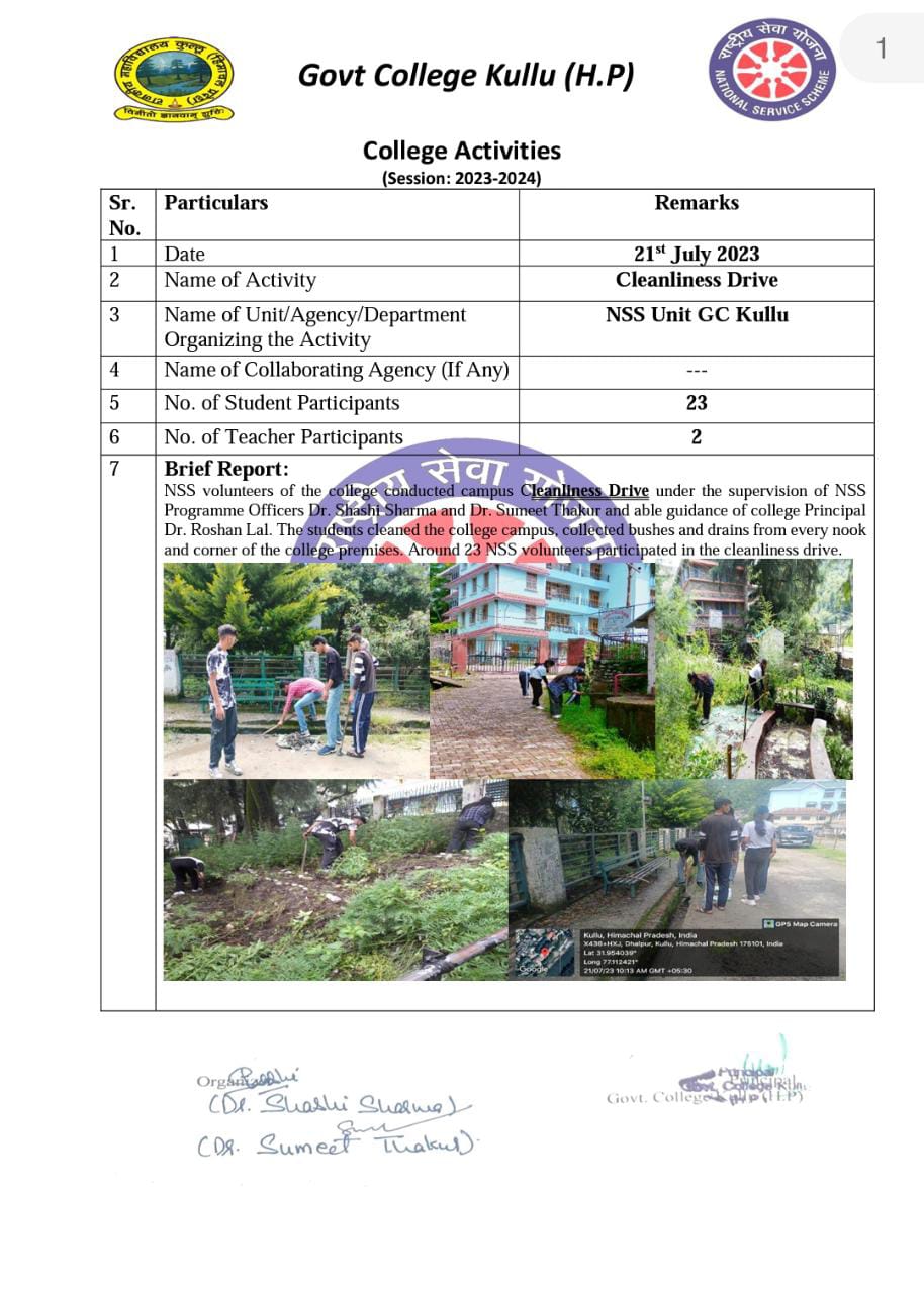 Gallery | GC Kullu, Himachal Pradesh