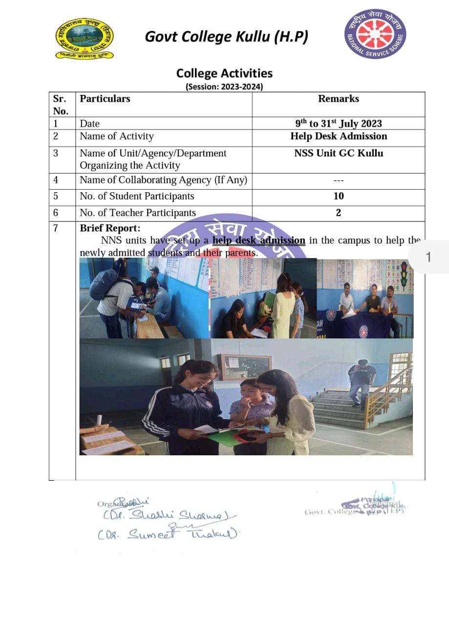 Gallery | GC Kullu, Himachal Pradesh